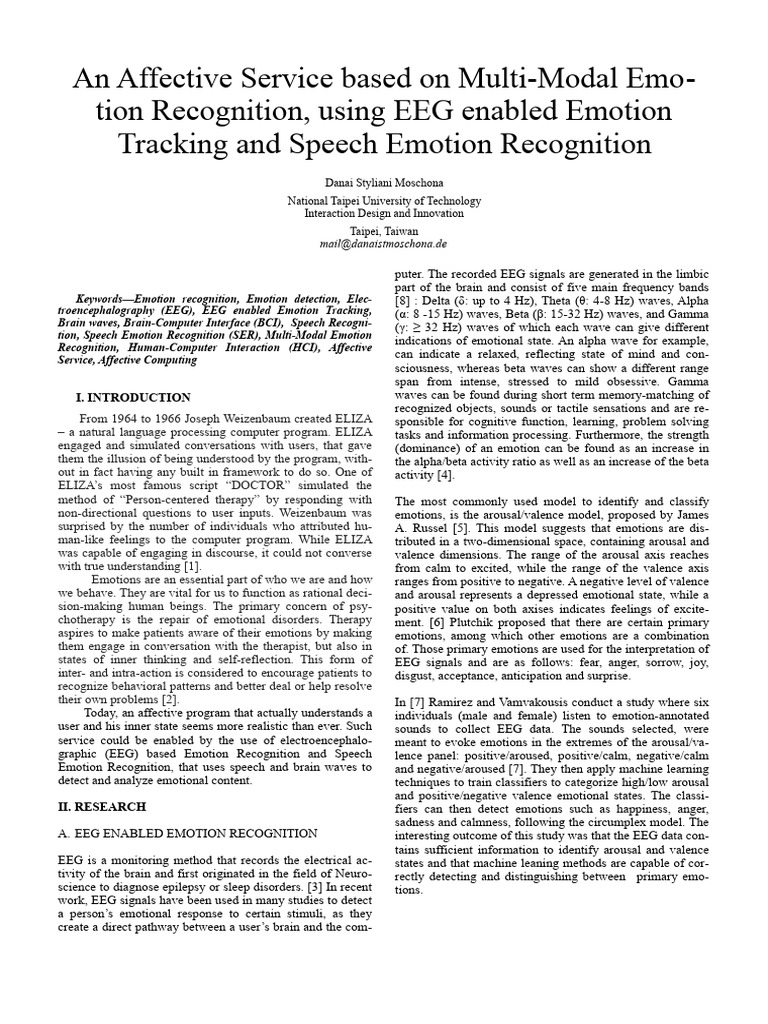 An Affective Service Based On Multi-Modal Emotion Recognition Using EEG Enabled Emotion Tracking ...