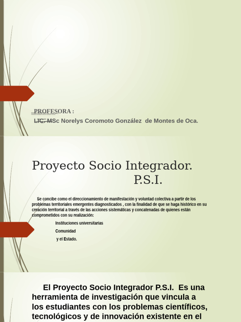 Clase Presentacion Proyecto Socio Integrador Clase 1 | PDF | Evaluación ...