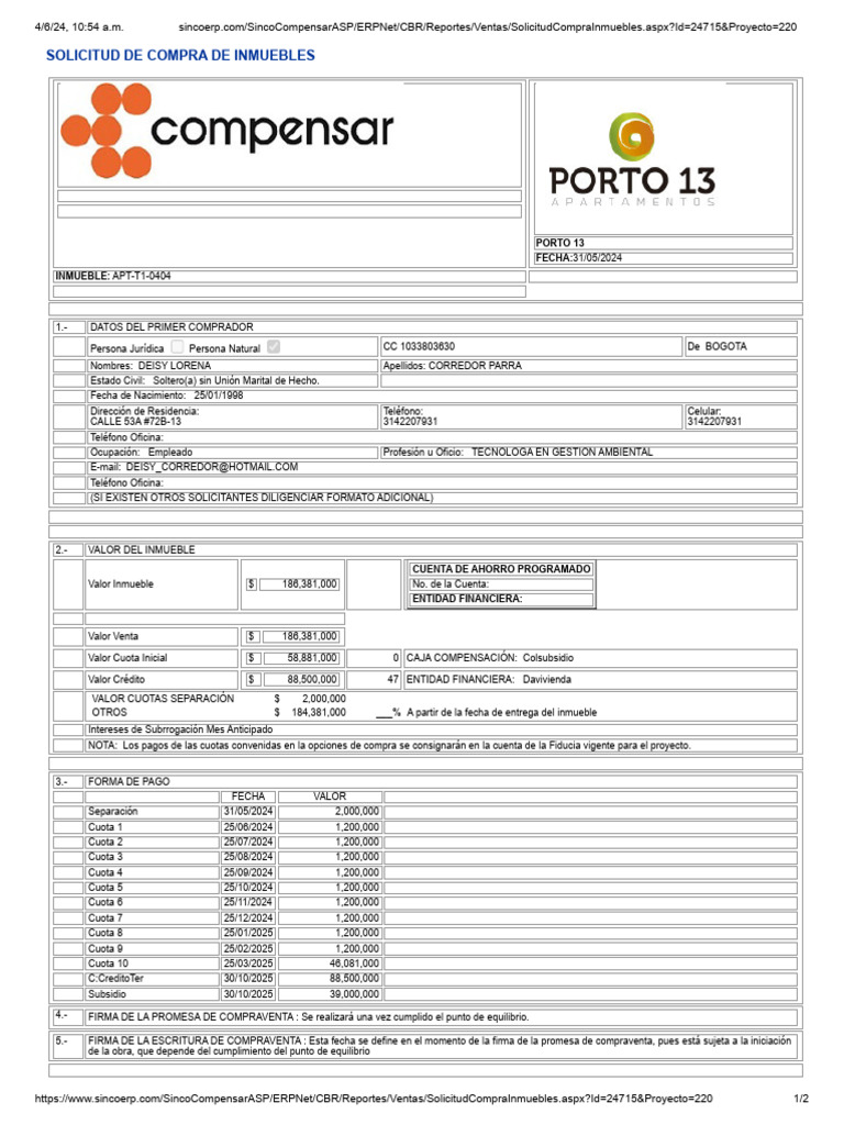 Plan de Pagos Firmado | PDF | Finanzas y dinero