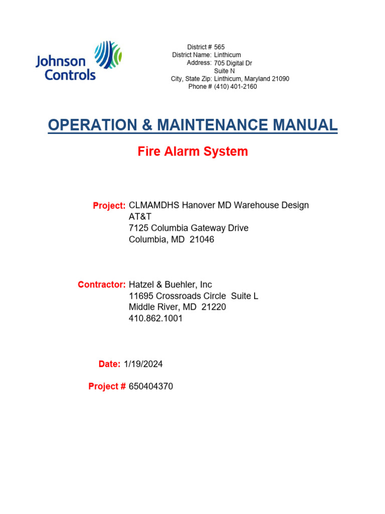 O&M Manual | PDF | Home & Garden | Computers