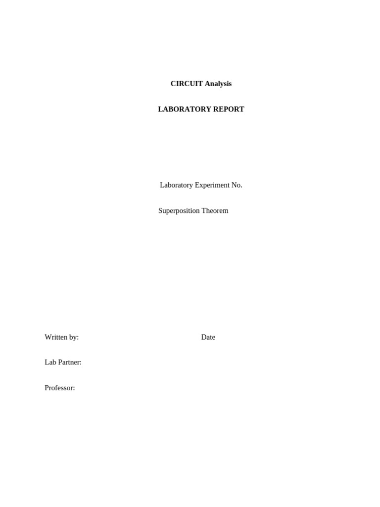 Superposition Theorem Circuit Analysis Pdf Electrical Network