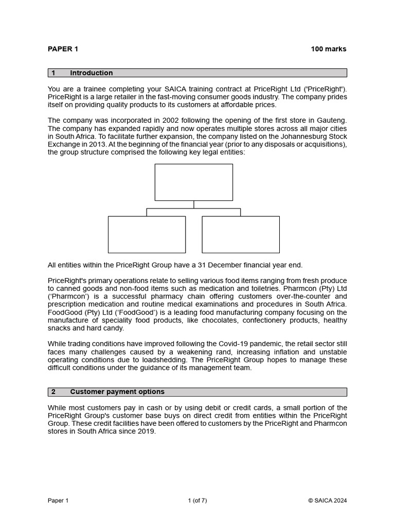 ITC Past Papers: PriceRight Case Study | PDF | Fair Value | Equity ...