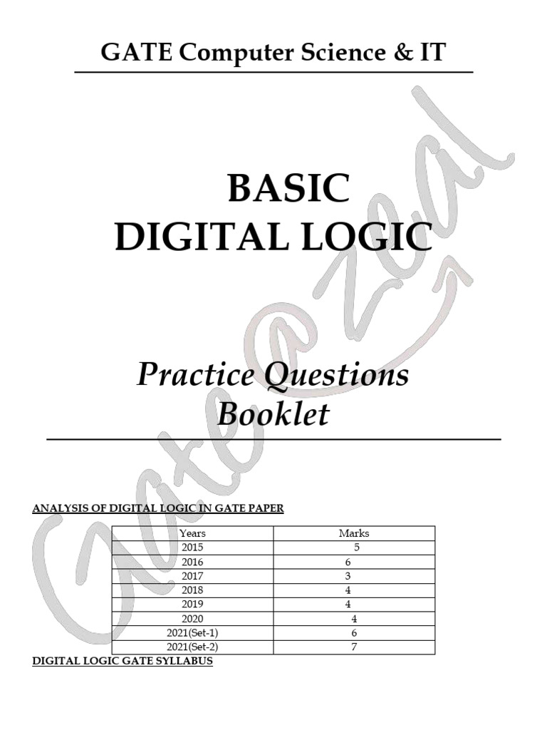 Digital Logic Gate Analysis & Syllabus | PDF | Logic Gate | Mathematics