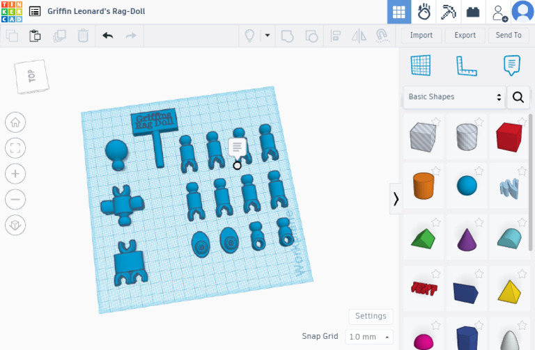 3D Design Griffin Leonard's Rag-Doll - Tinkercad | PDF