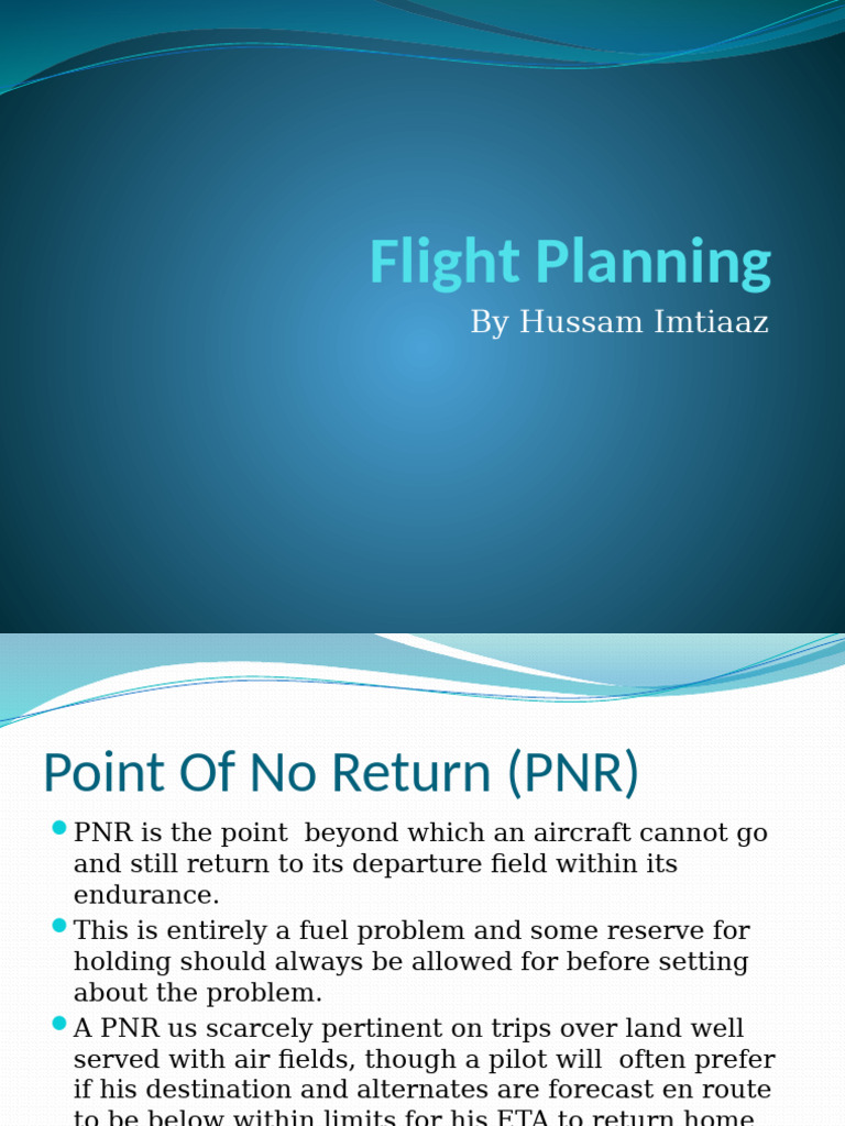 Flight Planning: PNR and CP Explained | PDF | Transport Safety ...