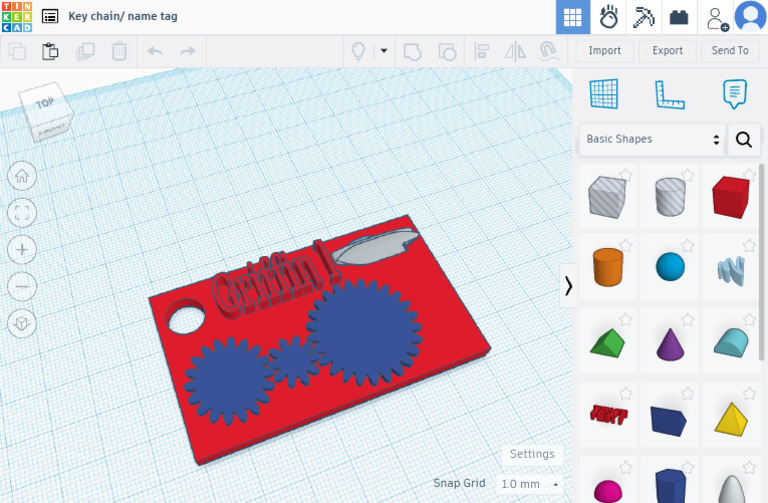 3D Design Key Chain Name Tag - Tinkercad | PDF