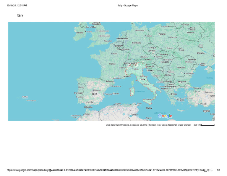 Italy - Google Maps | PDF