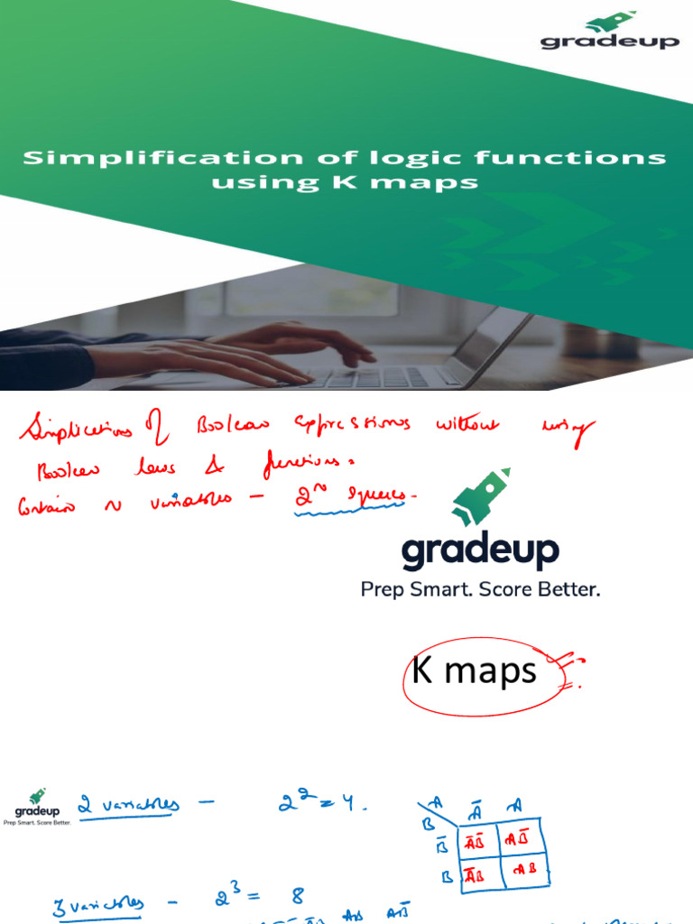 Simplification of Logic Functions Using K Maps New 75 | PDF