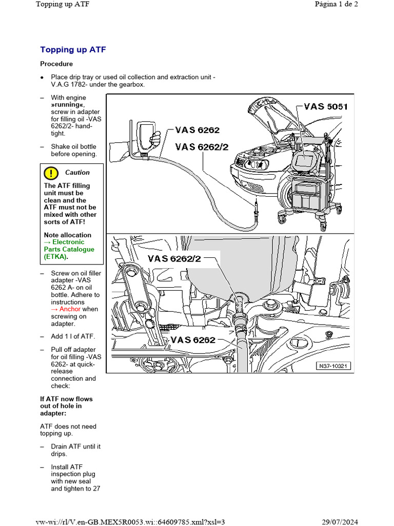 How to Top Up ATF Safely | PDF