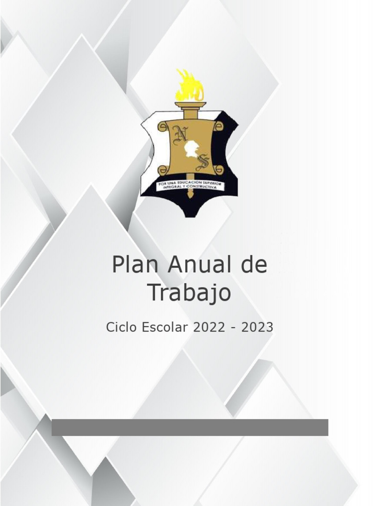 Plan Anual de Trabajo ENSE 2022-2023 | PDF | Maestros | Enseñando