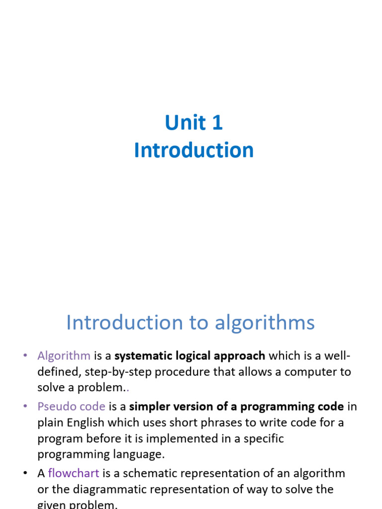 Unit 1 | PDF | Computer Program | Programming
