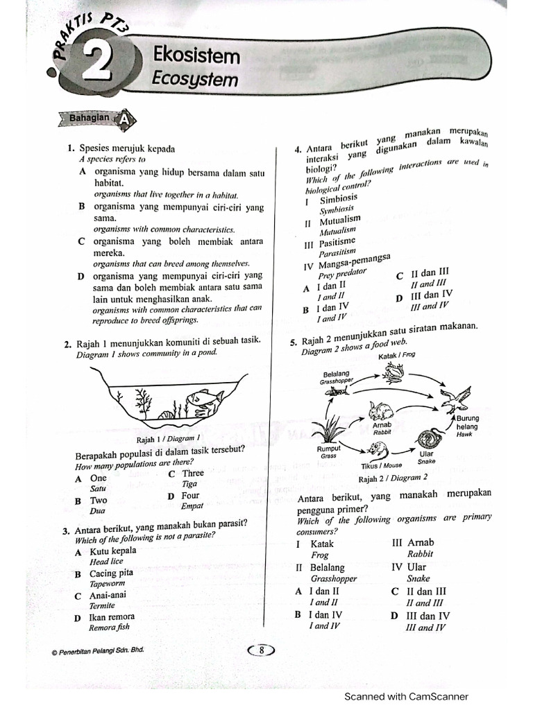 Sains Chapter 2 Ecosystem (Form 2) | PDF