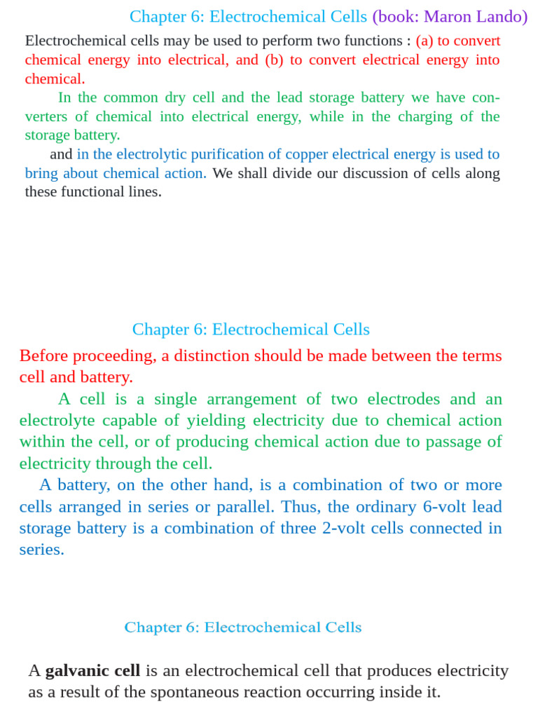 Lecture1 Electrochemical Cell | PDF | Redox | Electrochemistry