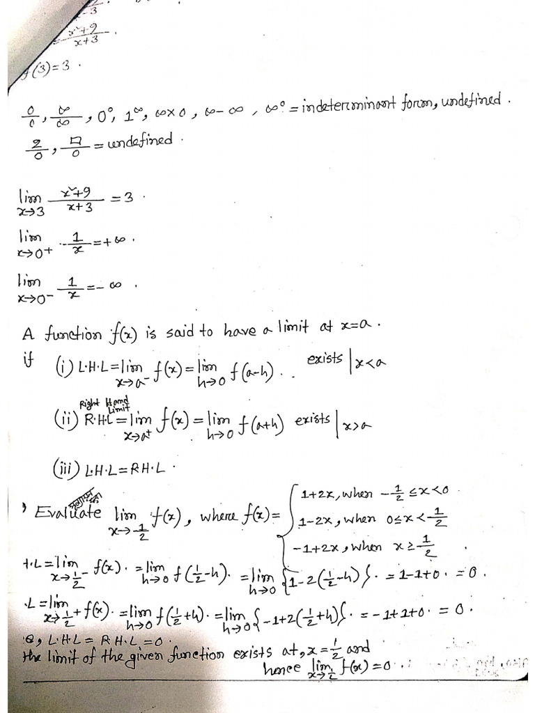 Limit, Continuity & Differentiability | PDF