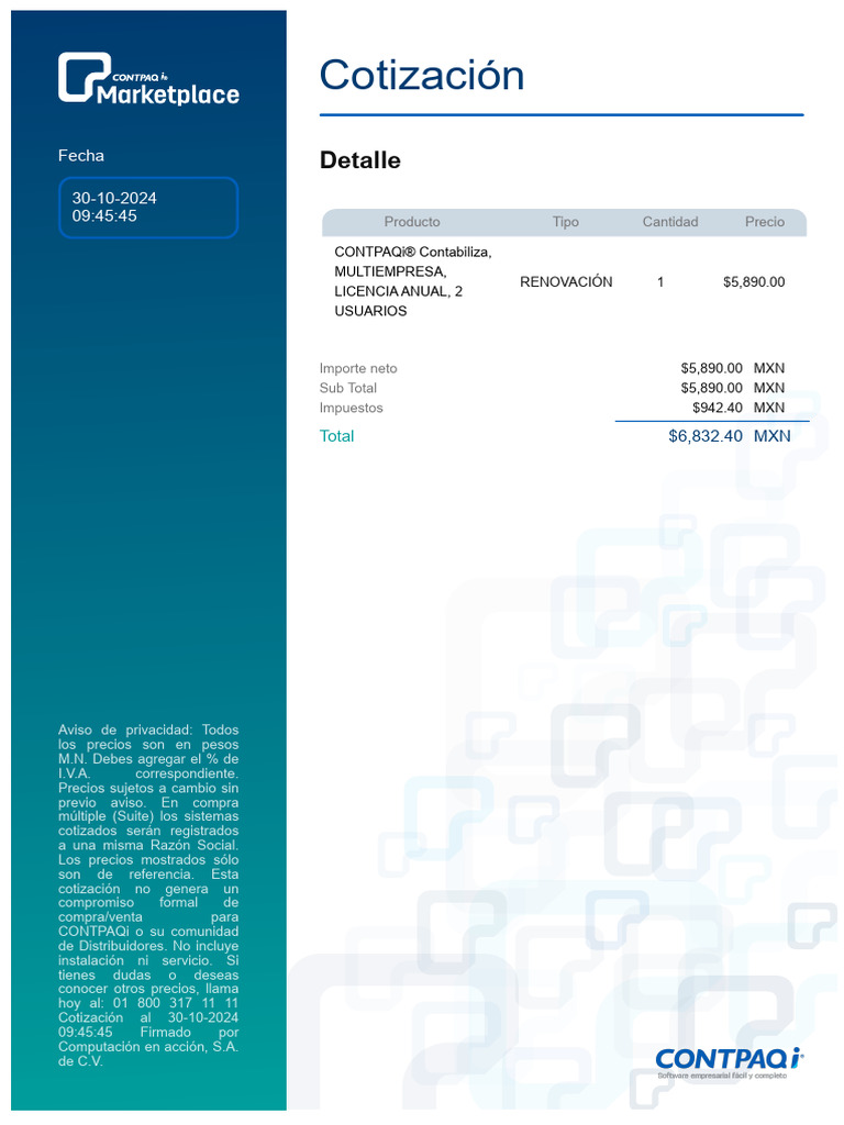 Iso-8859-1''cotizaci N - 2024-10-30 09:45:45 | PDF | Finanzas y dinero | Derecho