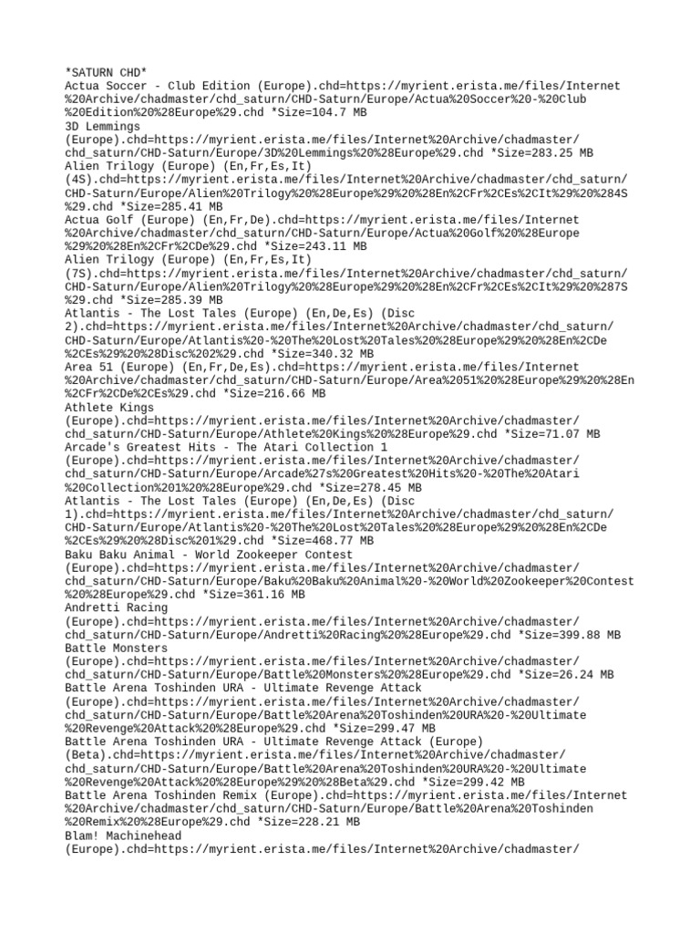 Saturn Chd Nuevo | PDF