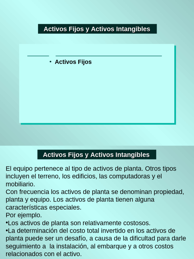 Ejemplos de Activos Fijos y Tangibles | PDF | Activo intangible ...
