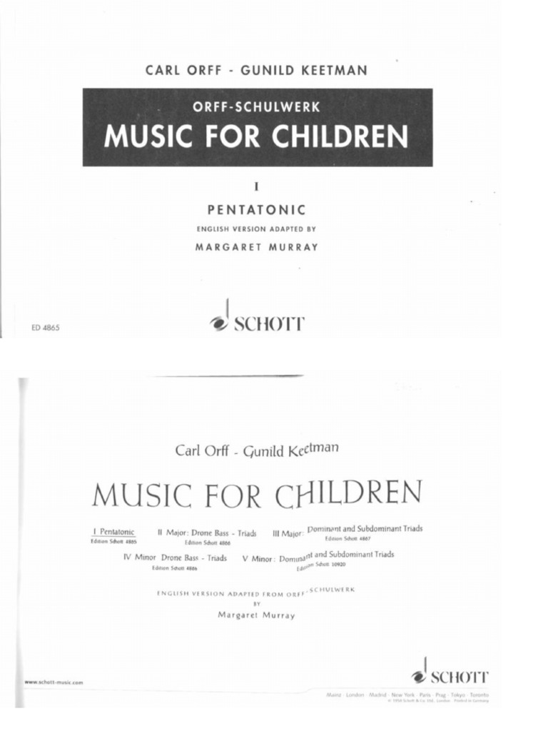Orff Schulwerk - Music For Children - Pentatonic 1.pdf - TOAZ - INFO | PDF