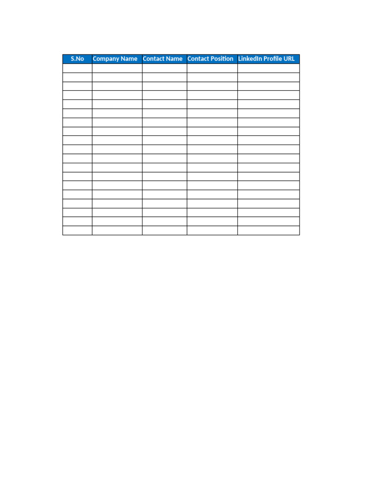 Networking Outreach Tracker | PDF