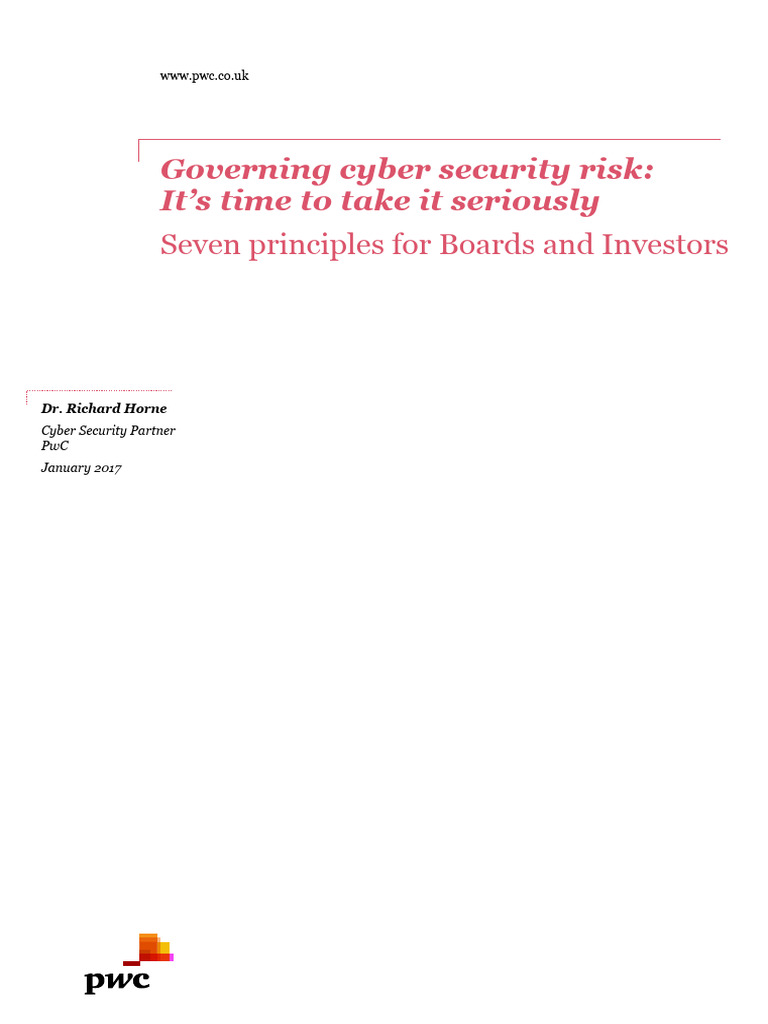 Governance of Cyber Security PWC | PDF | Computer Security | Security
