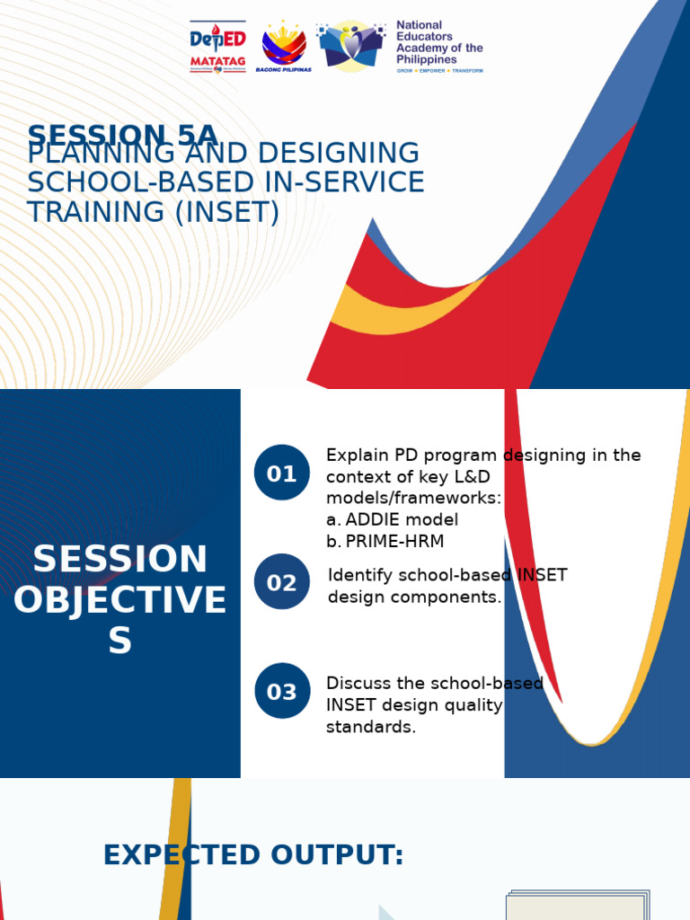 _Session 5. INSET Planning & Designing | PDF | Methodology | Learning