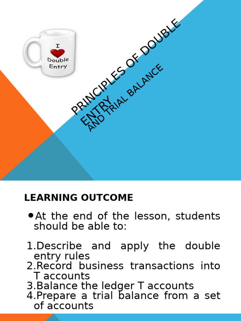 Double Entry Principles | PDF | Debits And Credits | Financial Services