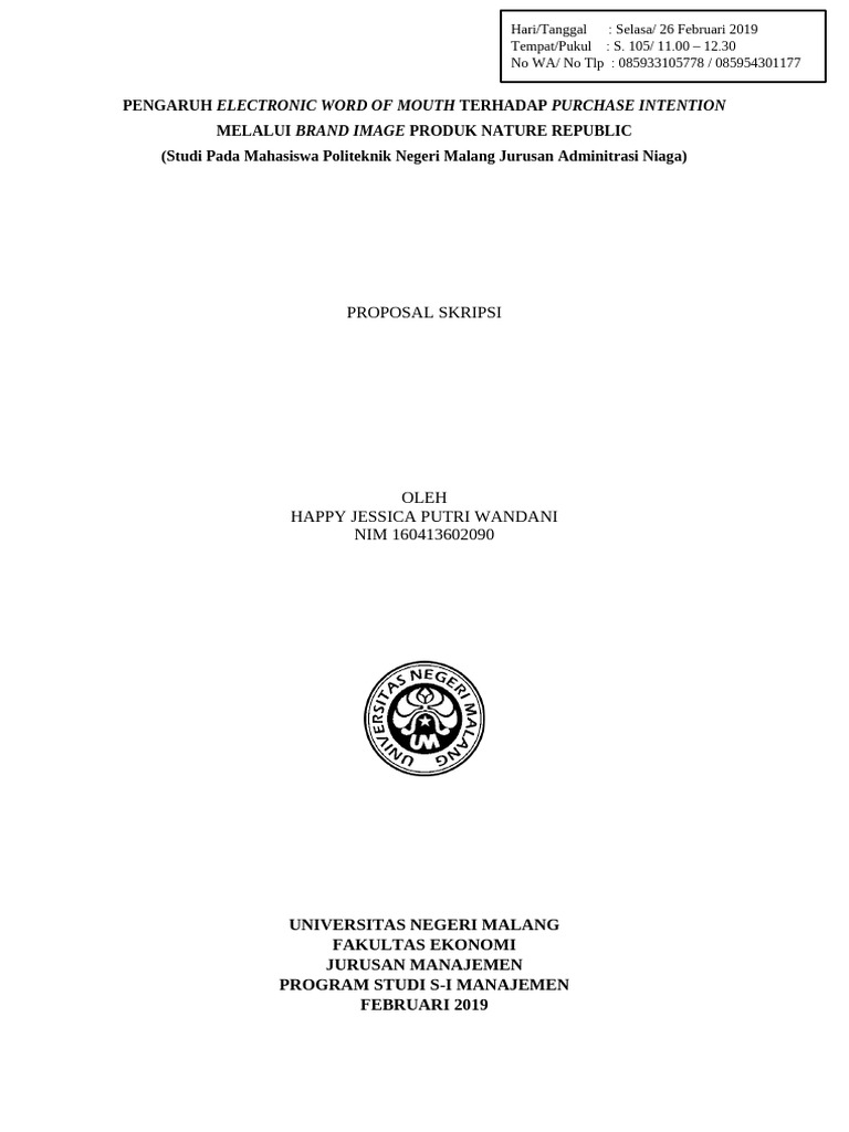 Revisi Proposal | PDF