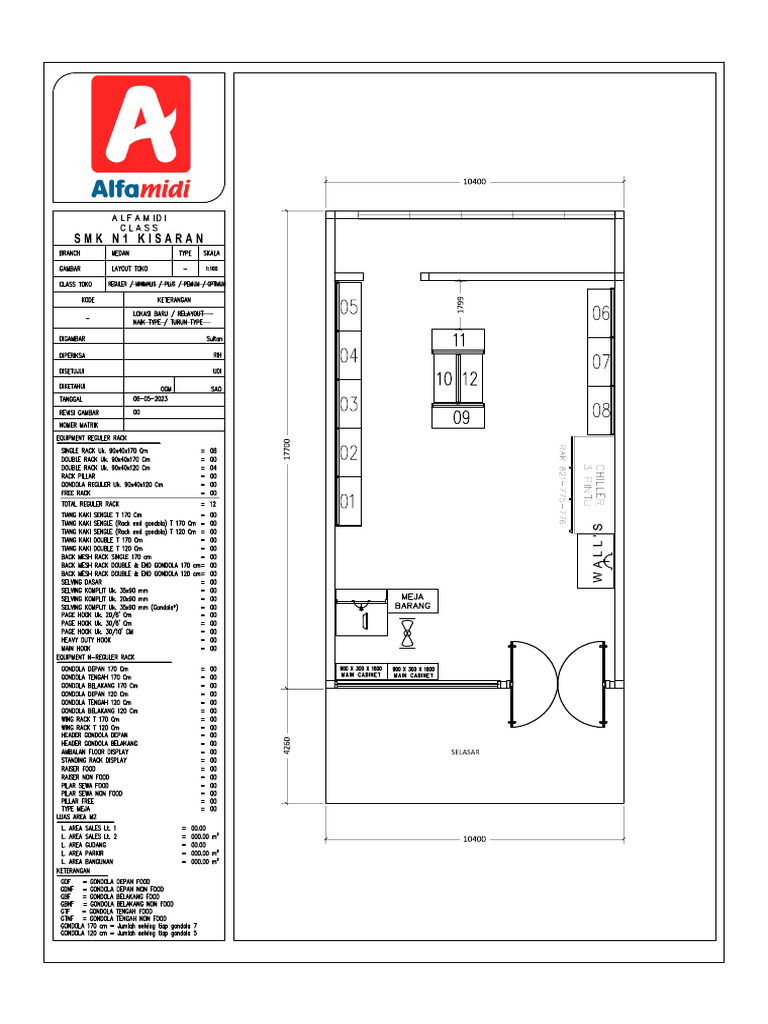 Lay Out SMK N 1 KISARAN-Model | PDF