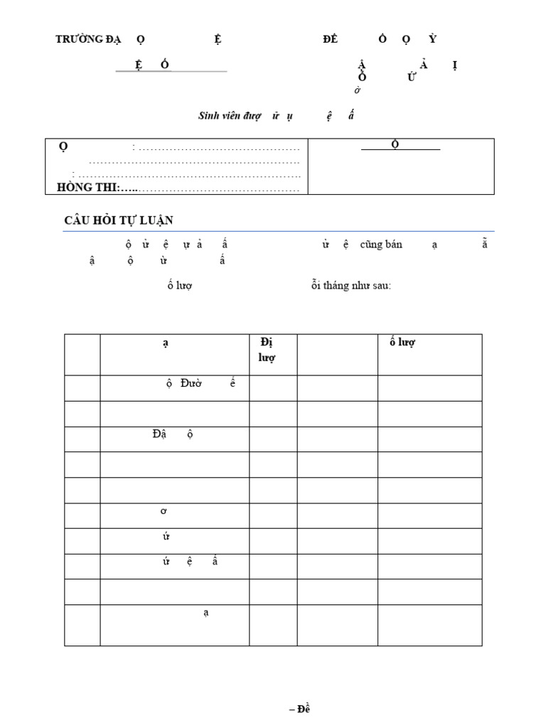 Đề thi Quản Trị Chuỗi Cung Ứng HK1 2324 | PDF