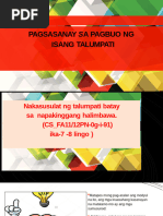 Halimbawa NG Learning Objectives Filipino | PDF