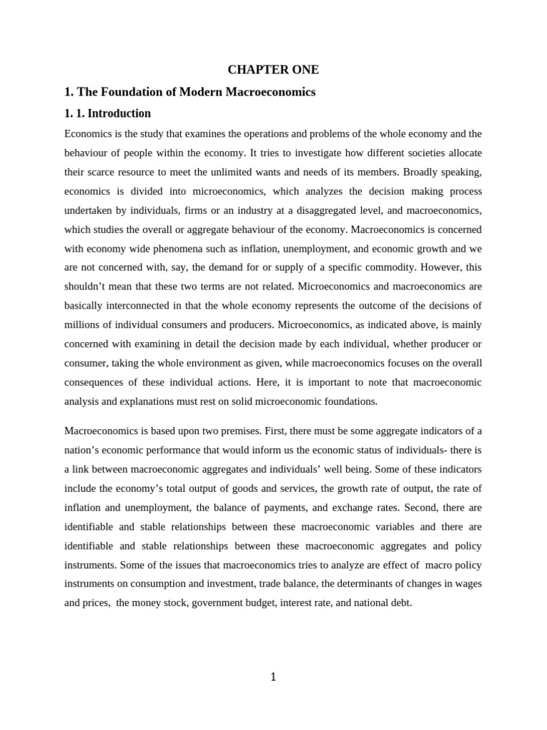 Macroeconomics I Chapter 1 | PDF | Macroeconomics | Economics