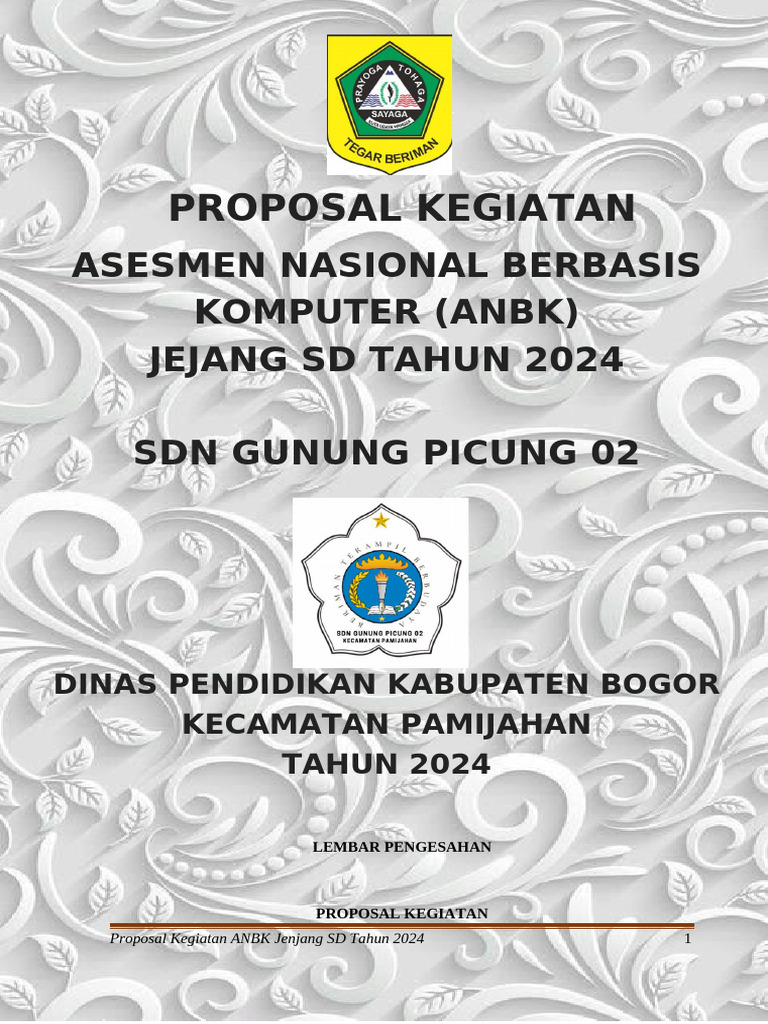 Proposal Anbk 2024 SD | PDF | Seni | Komputer