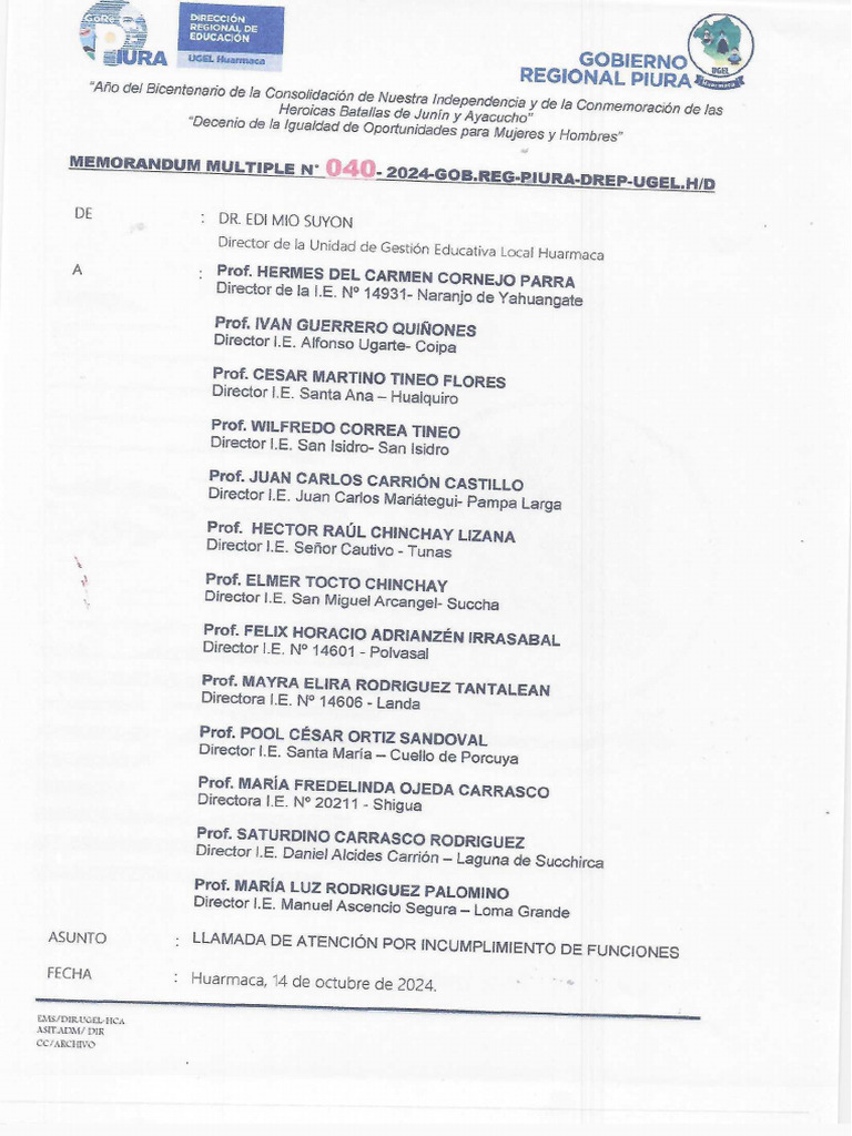 Memorandum Multiple 040-2024 | PDF