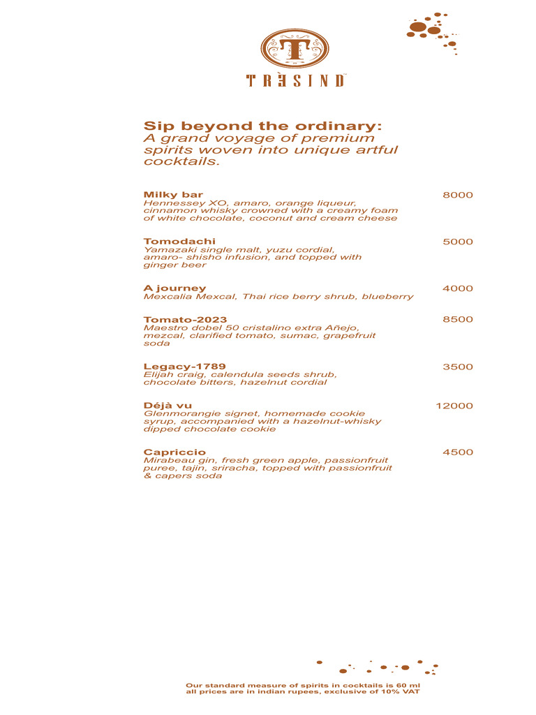 Premium Cocktail Menu and Spirits List | PDF | Gin | Whisky