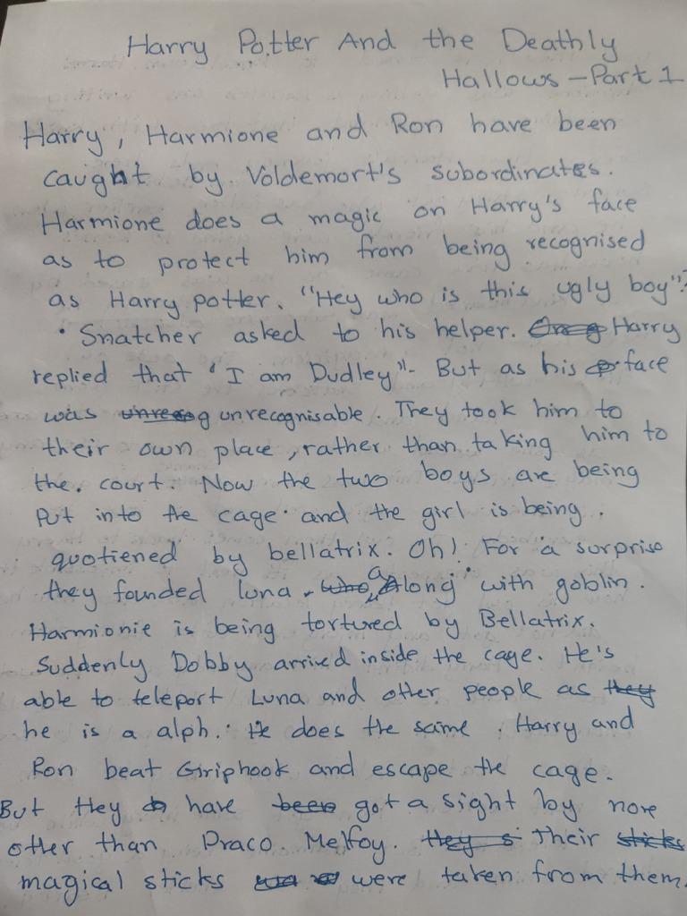 Deathly Hallows Part 1 Script Summary | PDF | Harry Potter