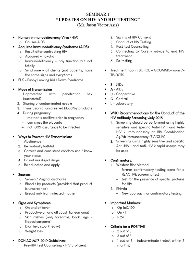 Hiv Seminar | PDF | Hiv/Aids | Hiv