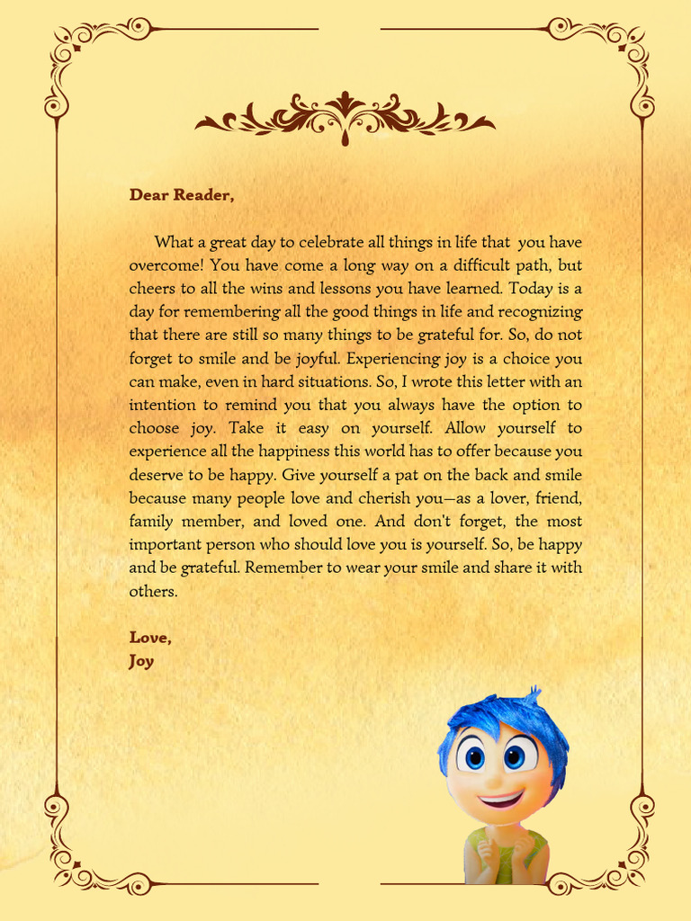 A Letter of Joy | PDF