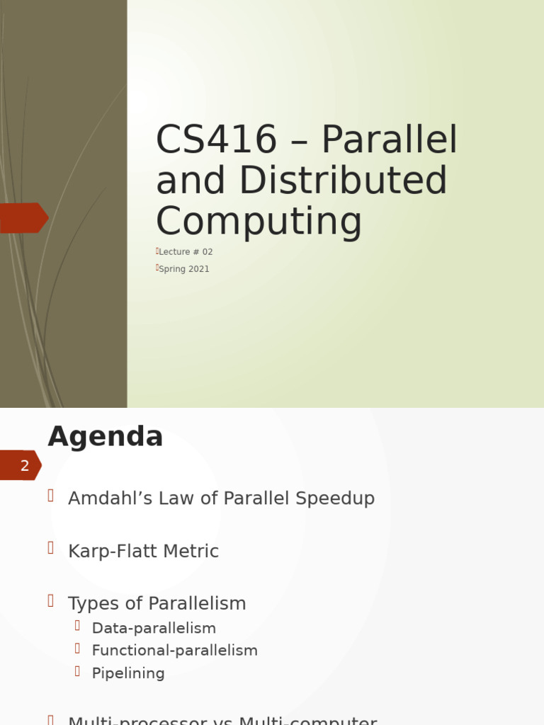 Week 01 Lec 2 - 05!03!2024 (Types of Parallelism) | PDF | Parallel Computing | Computing