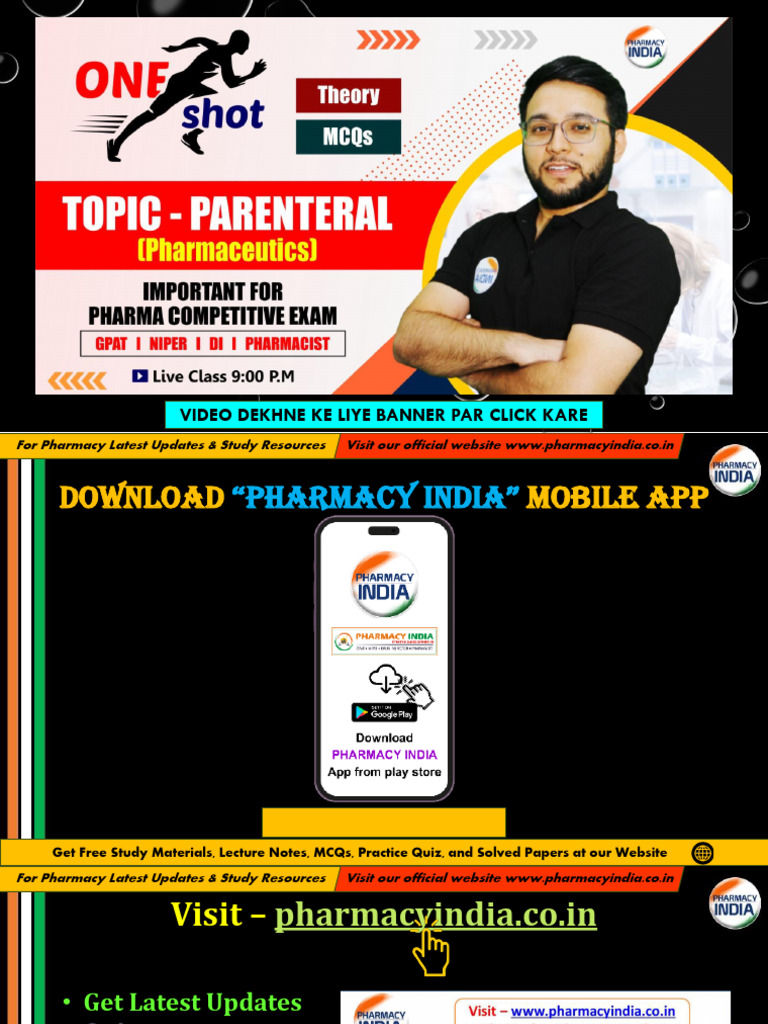Parenteral One Shot | PDF | Chemical Substances