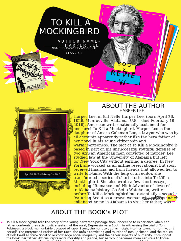 To Kill A Mockingbird Book Review | PDF | To Kill A Mockingbird ...