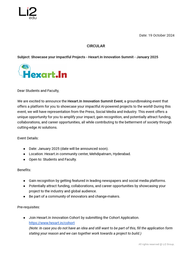 Hexart.In AI Summit 2025: Showcase Projects | PDF