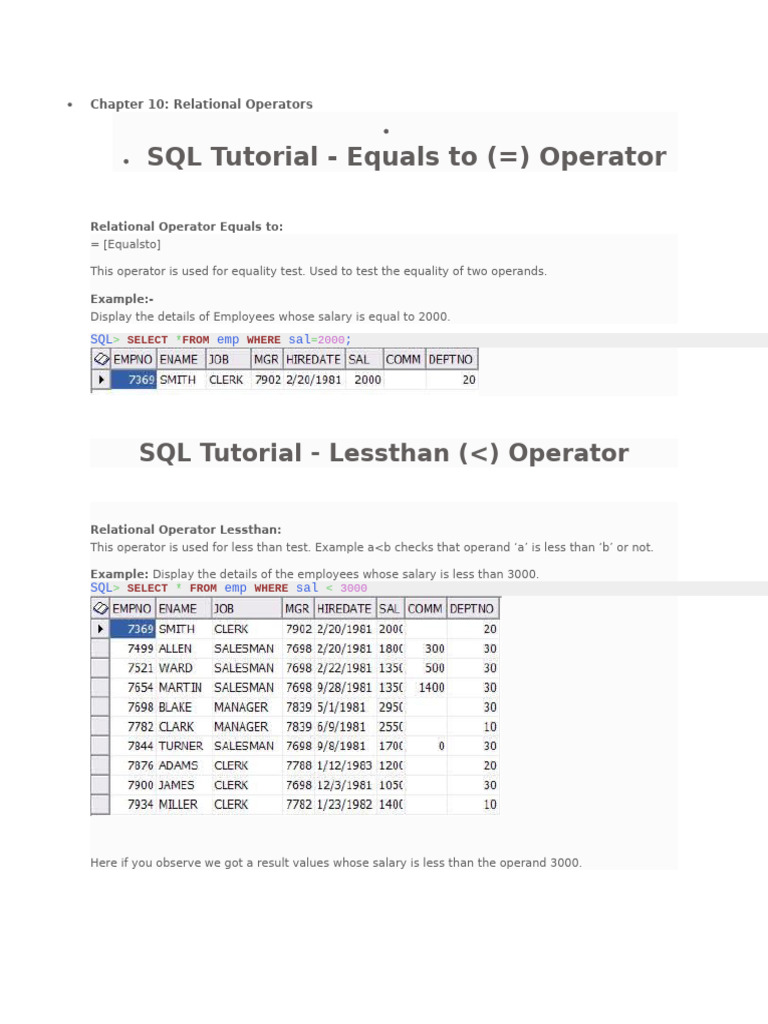 SQL Tutorial(chap10) | PDF | Data Management Software | Software Engineering
