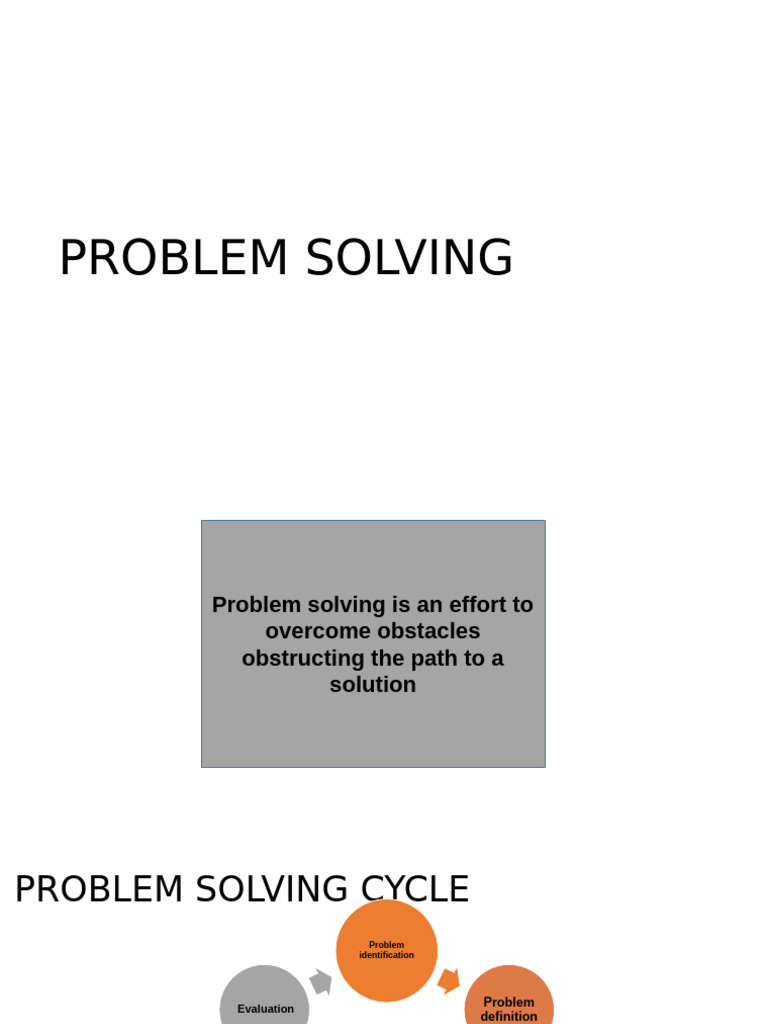 Problem Solving 1 | PDF | Creativity | Brainstorming