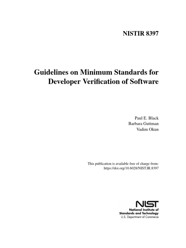 Nist Ir 8397 | PDF | Formal Verification | Verification And Validation