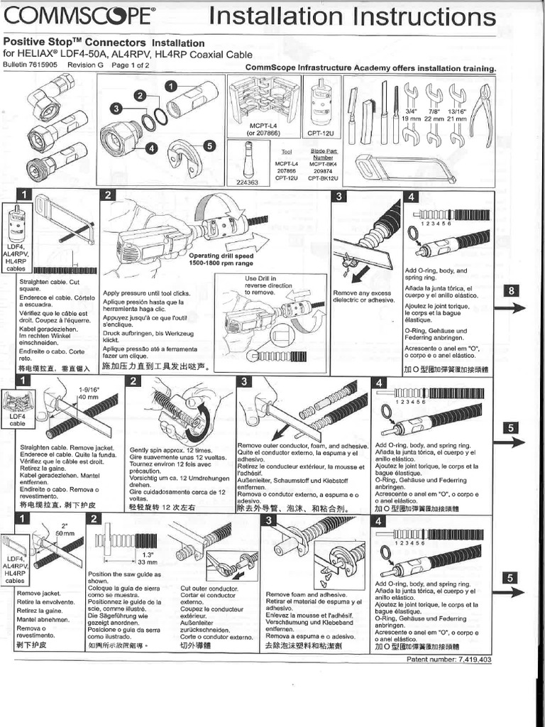 Commscope LDF4-50 Connector Assembly Instructions | PDF