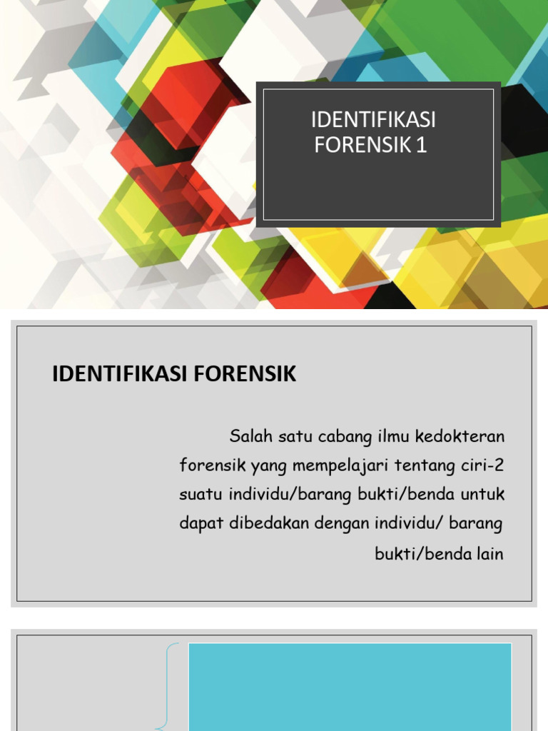 K10-Identifikasi Forensik 1 | PDF