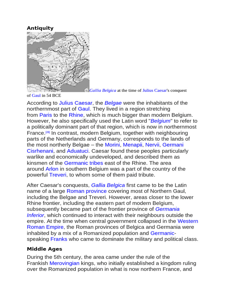 History of Gallia Belgica and Belgium | PDF | Belgium | Gaul
