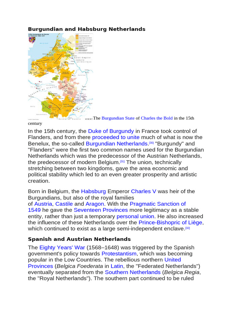 Burgundian and Habsburg Netherlands: The of in The 15th Century | PDF ...
