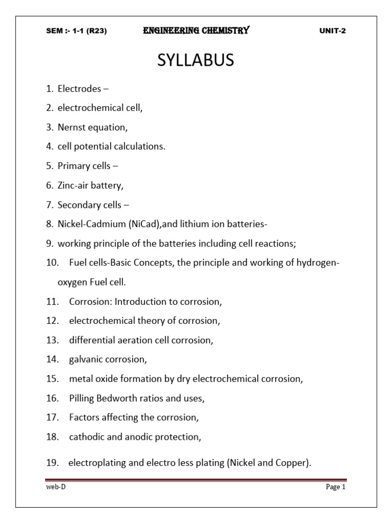 EC UNIT-2 | PDF | Corrosion | Electrochemistry
