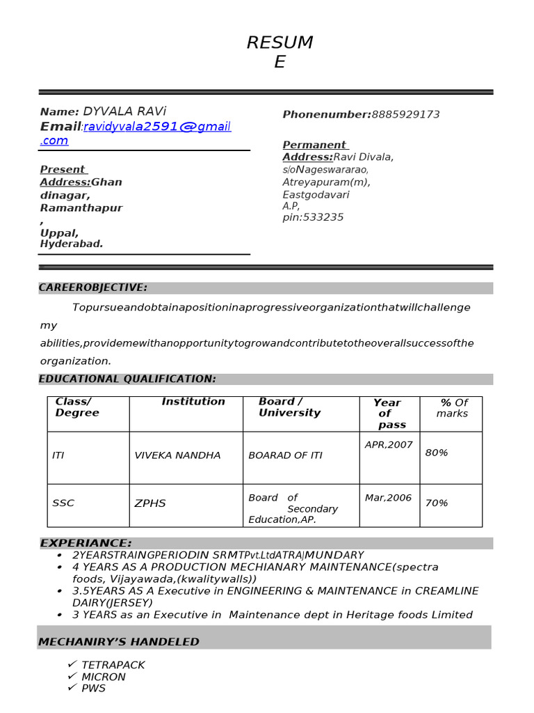 RAVI RESUME (1)-converted | PDF